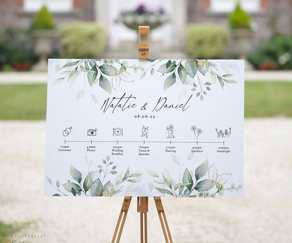 Printed and Mounted Welcome Signs and Table Seating Plans - Connie & Joan